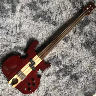 China Custom ALEMBIC Style 4 Strings Bass Guitar Neck Through Body Cut Bottom Heart for sale