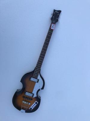 China Custom Flamed Tiger Top Maple Back Korean Hardwares Genuine Hofner HI-S ERIES B-Bass 4 Strings Bass Guitar for sale