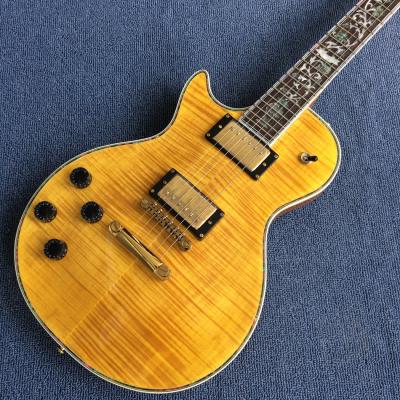 China Custom Flamed Maple Top 3 Pickups Left Handed Electric Guitar for sale