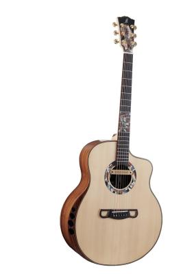 China Custom Extrema Poison Folk Acoustic Guitar Solid Spruce Santos Rosewood Body Arm Rest GJ Cutaway for sale