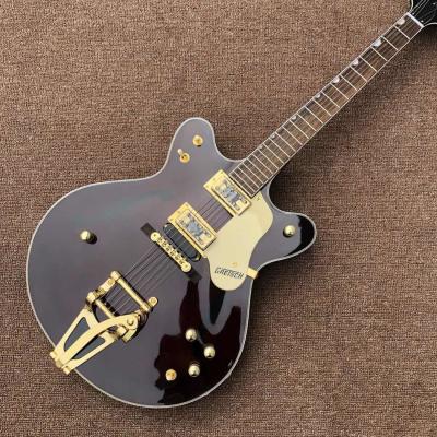China Custom Grand Double Convex Surface Electric Guitar Big Tremolo Rosewood  Fingerboard in Wine Red for sale