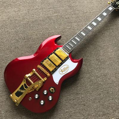 China Custom SG Electric Guitar with Metal Red Color for sale