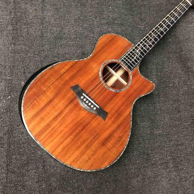 China Custom AAAAA Solid Koa Wood PS14 Acoustic Guitar Abalone Inlays Ebony Fingerboard Cocobolo Back Sides Acoustic Electric for sale