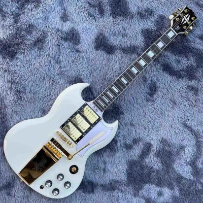 China Custom 63 white Les Paul Custom SG body style Electric Guitar for sale