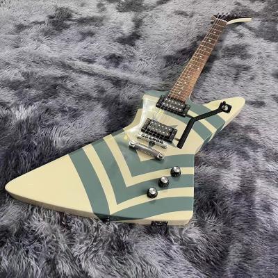 China Custom Grand Explorer Electric Guitar Jason Hook Sherman Guitar Alternate Finish Black with Military Green, Very Rare for sale