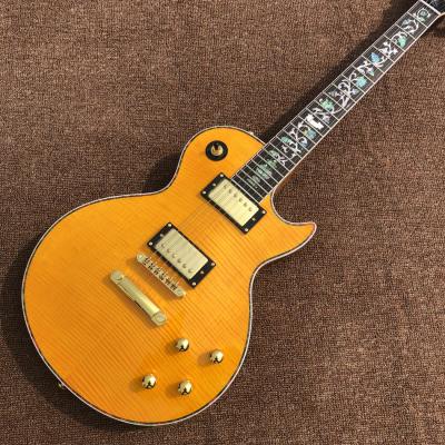 China Custom Electric Guitar with Rosewood Fingerboard Colors Binding and Mosaic Gold Hardware Accept OEM for sale