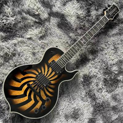 China Custom Grand Guitars Wylde Audio Odin Grail Charcoal Burst Buzzsaw Electric Guitar Ebony Fingerboard Active Pickup for sale