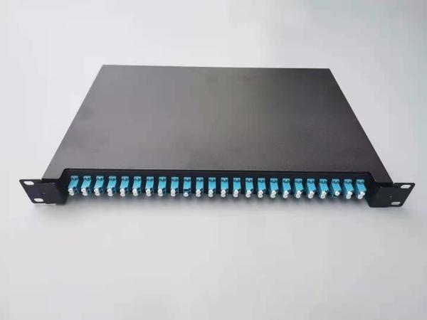 Quality Cold Rolled Plate 1U 24 Port SC SX FTTH Fiber Optic Patch Panel for 19 Inch Rock for sale