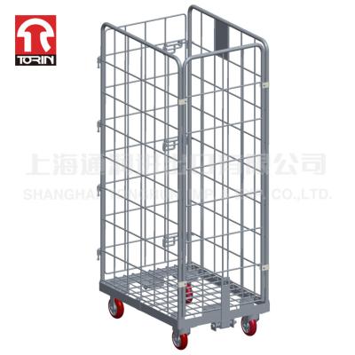 China Torin SWK1042-WOT Steel Multi-layer Movable Folding Cargo Storage Steel Roll Container	roll Cart for sale