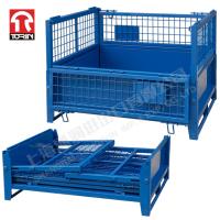Quality Torin SWK8009 Folding Logistics Sorting Cage Wire Mesh Container Metal Pallet for sale