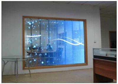 Cina Estremamente luminosità che annuncia pannello principale trasparente P10 per la parete di vetro in vendita