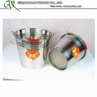 China Promotion Stainless Steel Bucket many different size 30cm 32cm 34cm 36cm 10L 12L 14L 16L 20L S/S201 for sale