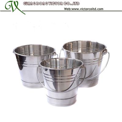 China Stainless steel ice cube bucket with steamer 4 size to choose for sale