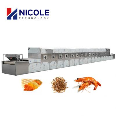 China Stainless Steel Continuous Tunnel Dryer Sterilization Machine Microwave for sale
