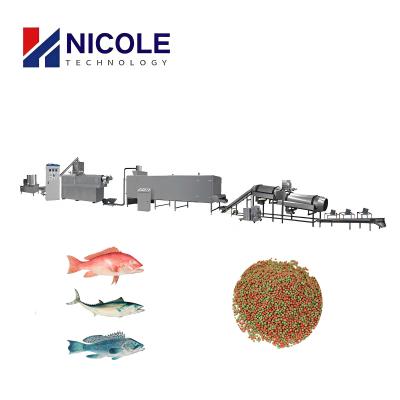 China CE Twin Screw Floating Fish Feed Pellet Extruder Machine With ABB Motor for sale