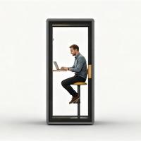 China Compact Soundproof Discussion Pod Modular Booth W1000xD1000xH2200mm for Agile Workspaces for sale