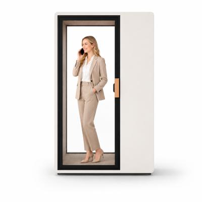 China Prefabricated Office Portable Soundproof Pod Booth With Integrated Power Outlets for sale