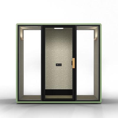 China Modular Glass Office Vocal Isolation Booth High Density Acoustic Work Pods for sale