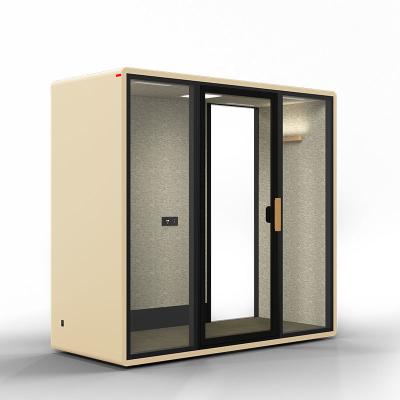 China Office Privacy Phone Vocal Isolation Booth Acoustic Tempered Soundproof Glass for sale