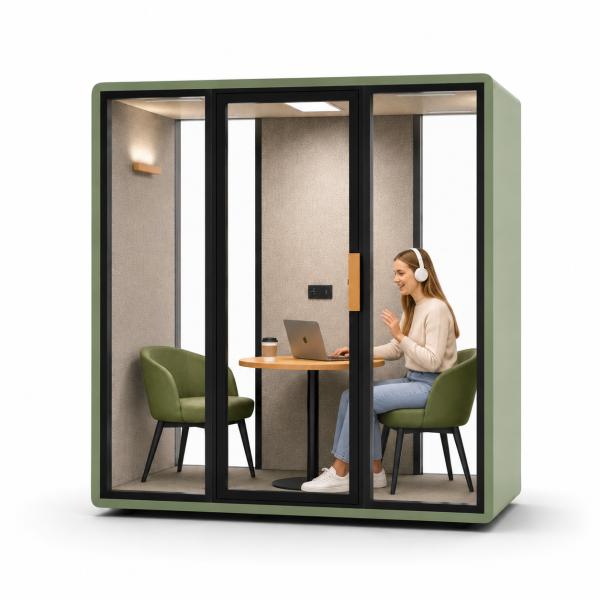 Quality 110V Modular Vocal Isolation Booth Sound Proof Meeting Pods Assembly for sale