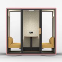Quality Laminated Glass Soundproof Meeting Pods Acoustic Silent Booth Office 30dB~35dB for sale