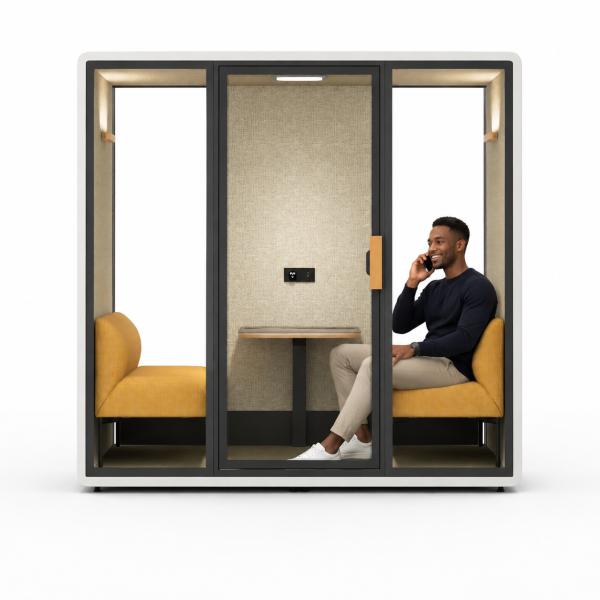 Quality 30dB Transparency Prefab Soundproof Room Glass Cabin Pod Acoustic for sale