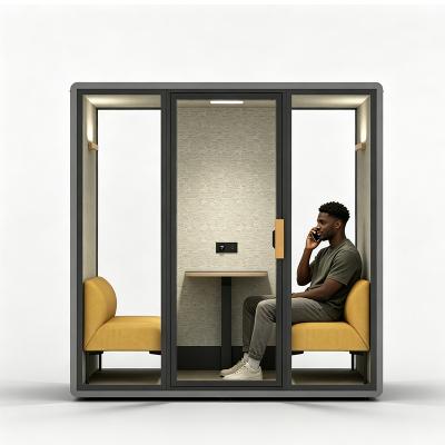China Modern Acoustic Workspace Soundproof Glass Booth Isolation Enclosures ODM for sale