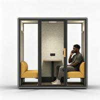 Quality Glass Soundproof Meeting Pods Workplace Booth For Contemporary Office Interiors for sale