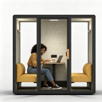 Quality Insulated Prefab Soundproof Room Acoustic Meeting Booths For Offices for sale