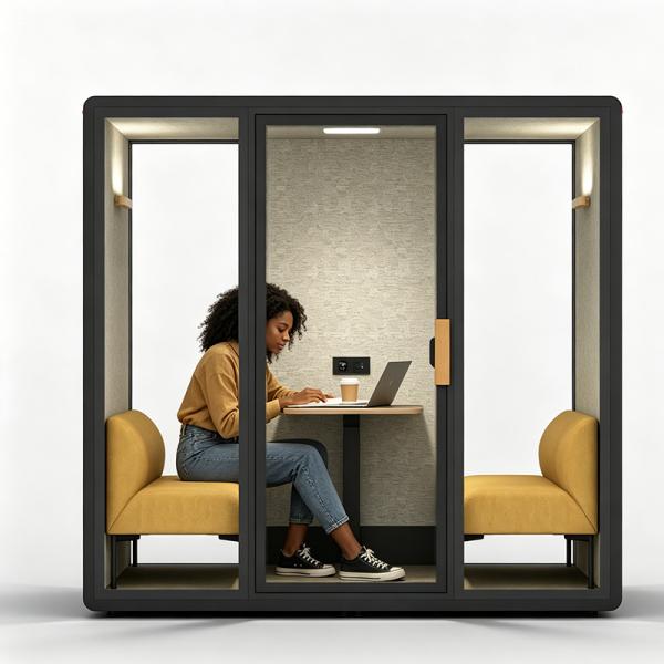 Quality Insulated Prefab Soundproof Room Acoustic Meeting Booths For Offices for sale