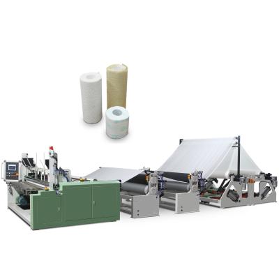 China Houtpulp grondstof Toiletpapier productielijn met stalen tot rubber embossing apparaat en verpakkingsmachine Te koop