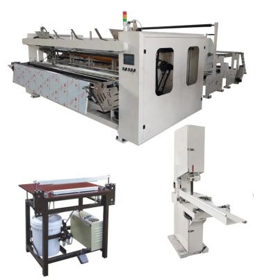 China Steel Embossing Toilet Paper Wrapping Machine Adjustable Cutting Diameter PLC Control for sale