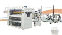 China Fully Automatic Facial Tissue Folding Machine PLC Control V Folded 380V 50Hz 2050mm Width for sale