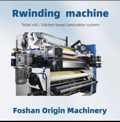 중국 접착제 라미네이션 장치와 함께 완전 자동 화장실 종이 생산 라인 판매용