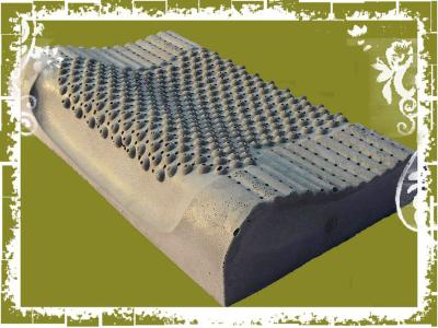 Cina Wave amichevole eco- modellare il cuscino naturale del lattice con la coperta di tela tricottata in vendita