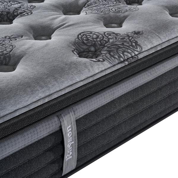 Dark Color Medium Firmness Spring Bed Mattress Two Sided Pocket Spring System