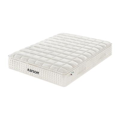 China 6 Star Hotel Plush Queen King Size Pocket Spring Mattress Gel Memory Latex Zoned Pocket Spring Coil Mattress for sale