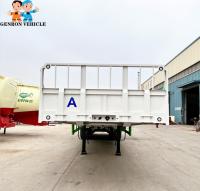 China 3 axles container flat bed semi trailer with twist locks for sale