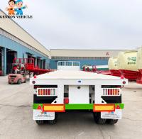 China 3 axles container flat bed semi trailer with twist locks for sale