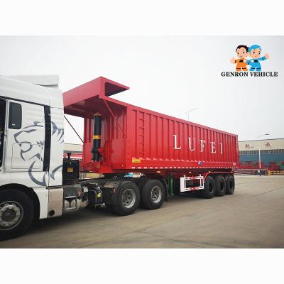 Cina parete d'acciaio Q235 38cbm di 6mm rimorchio a rovescio dell'autocarro con cassone ribaltabile da 40 piedi in vendita
