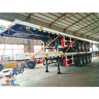China Flat Deck Heavy Loading 4 Axles 60t Container Semi Trailer for sale