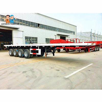 China High Bed 8 Wheel Drive Drawbar 40t Container Semi Trailer for sale
