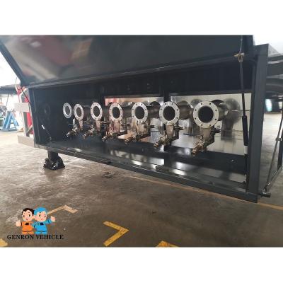 China Aluminum Alloy Enclosed 40CBM Bitumen Liquid Tanker Trailer for sale