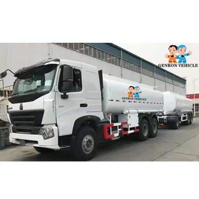 China Witte Anti Seismische Skelet Ingesloten Vloeibare de Tankeraanhangwagen van ISO Te koop