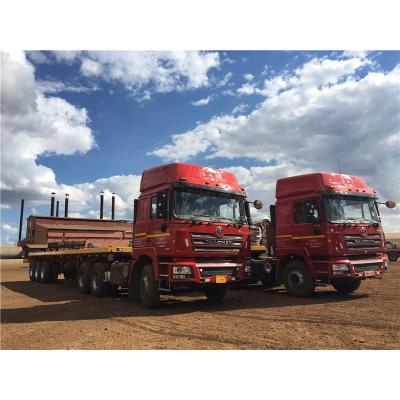 China 10 Tires SHACMAN Tractor Head F3000 X3000 M3000 Engine With Flatbed Semi Trailer for sale