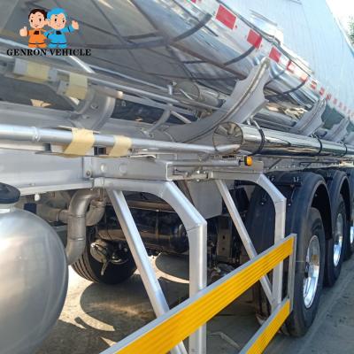 China Van de de Brandstoftanker van het spiegelaluminium 42000L wordt de Semi Aanhangwagen uitgevoerd naar Saudi-Arabië voor Verkoop Te koop