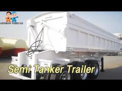 Steel Dump Semi Tanker Trailer Truck Side Wall Diesel Drop 60T Load Capacity