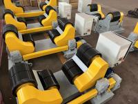 China 10000lbs self aligning welding rollers with large width PU wheels for sale