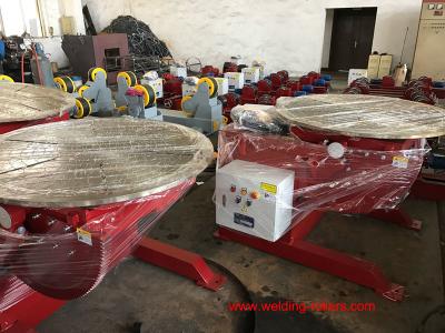 China 2000kg Automatic Pipe Welding Positioner Turntable With Hand Control Box And Foot Pedal for sale