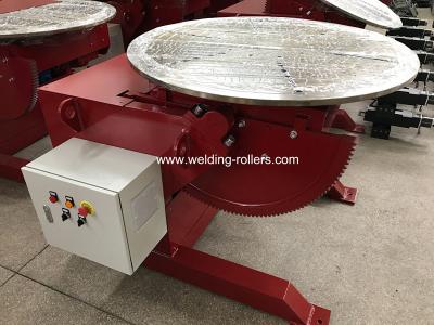 China 2000kg Automatic Pipe Welding Positioner Turntable With Hand Control Box And Foot Pedal for sale